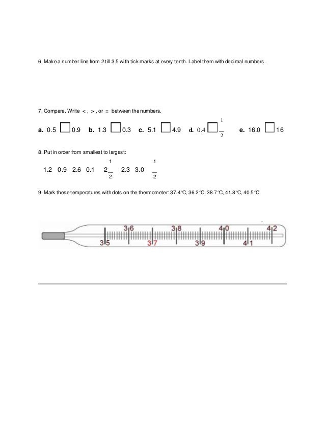 Numbers with one decimal digit