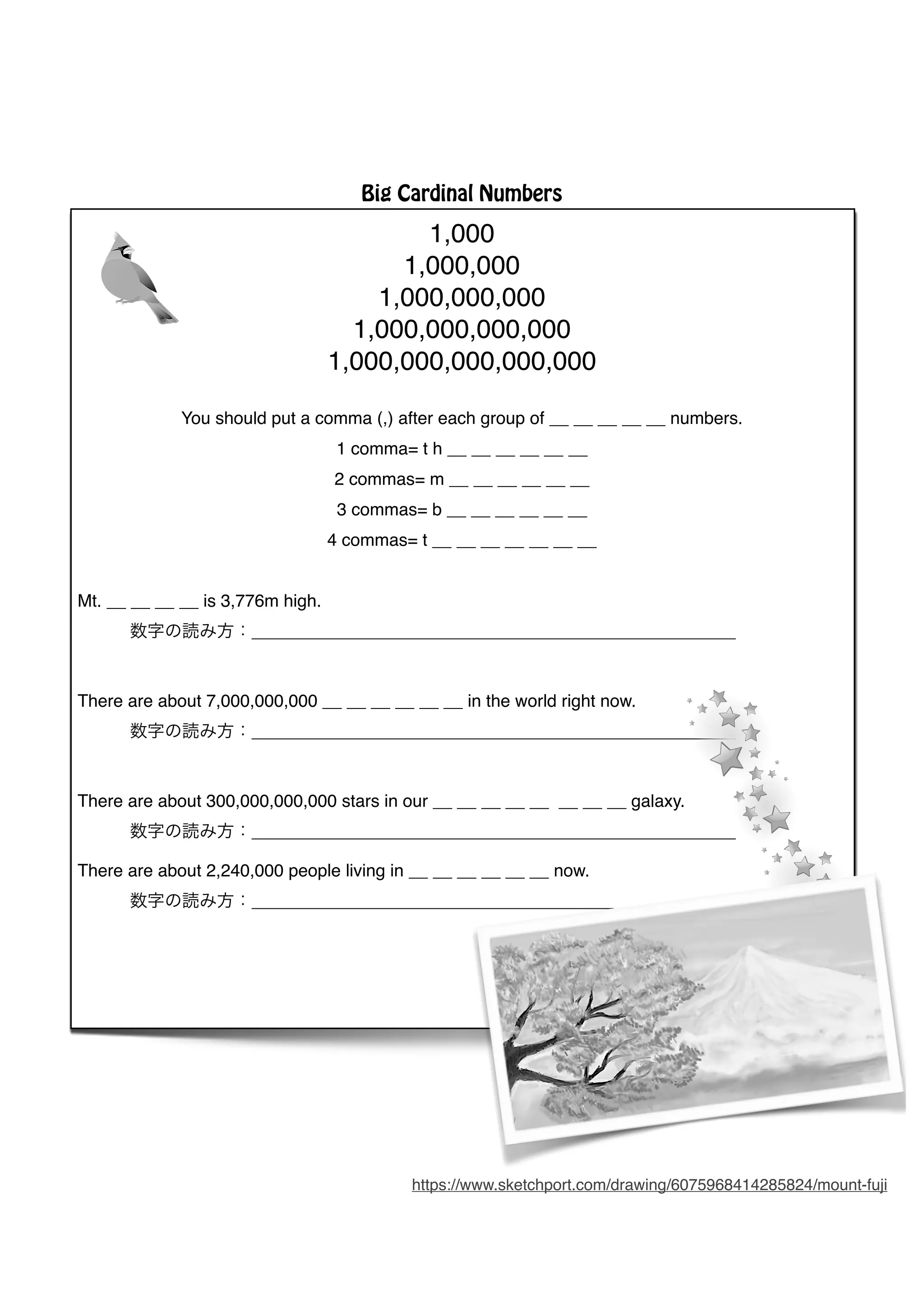 Numbers worksheet | PDF