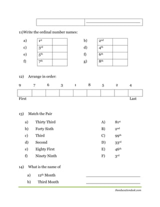 Maths: Number System Worksheet (CBSE Grade II) | PDF