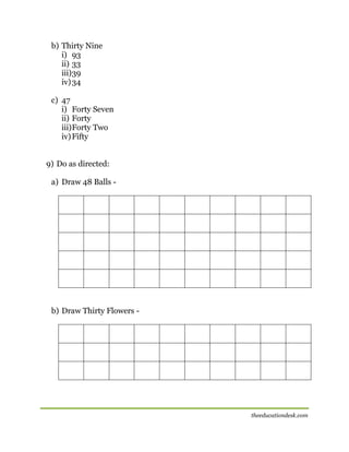 Maths: Number System Worksheet (CBSE Grade II) | PDF