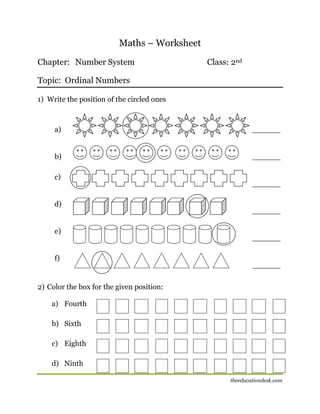 Maths: Number System Worksheet (CBSE Grade II) | PDF