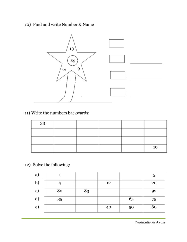 Worksheetsclass 3number System 3rd Grade Math Worksheets Number Maths