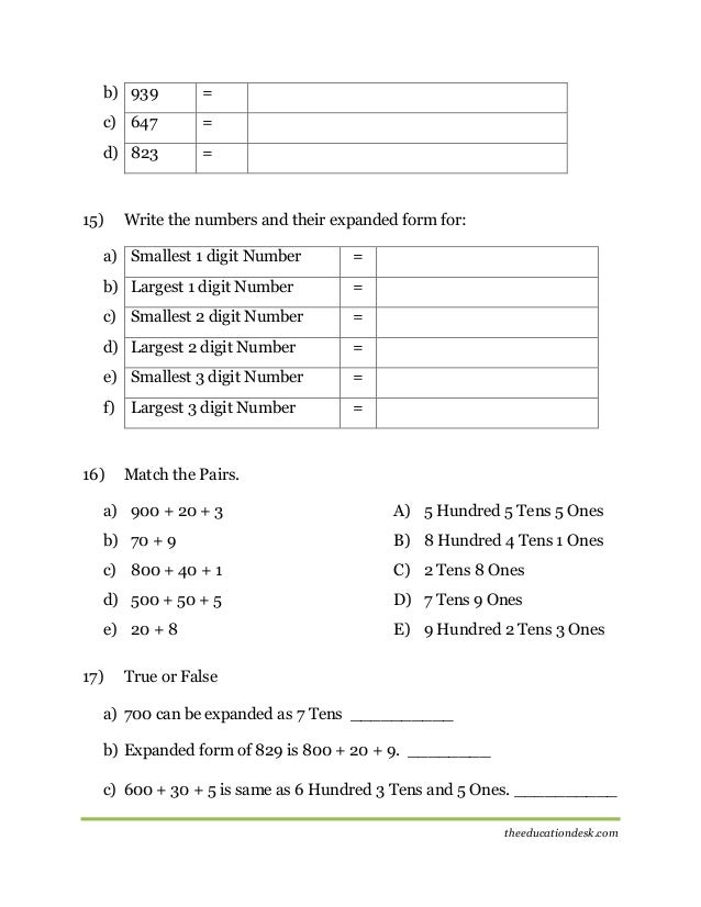 18 MATHS WORKSHEET FOR CLASS 5 NUMBER SYSTEM 18 MATHS WORKSHEET FOR CLASS 5 NUMBER SYSTEM