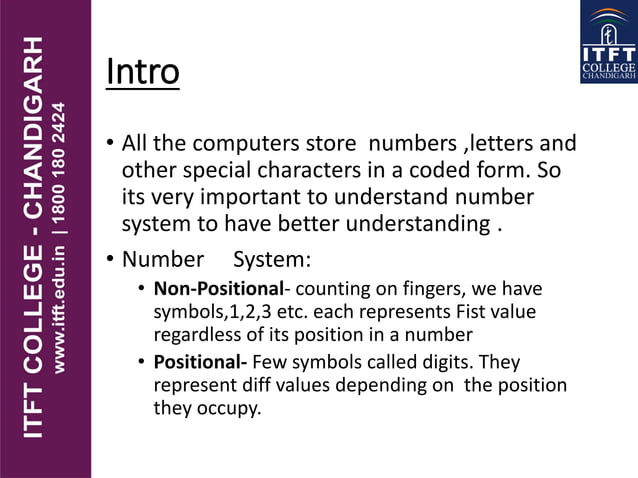ITFT - Number system | PDF | Computing | Technology & Computing