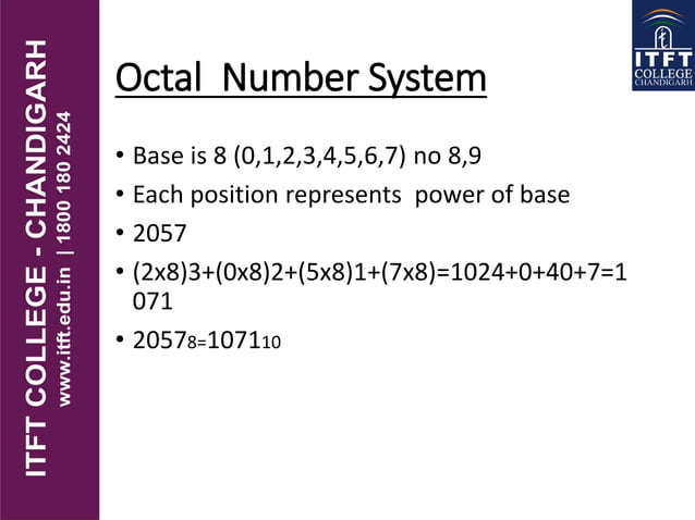 ITFT - Number system | PDF | Computing | Technology & Computing