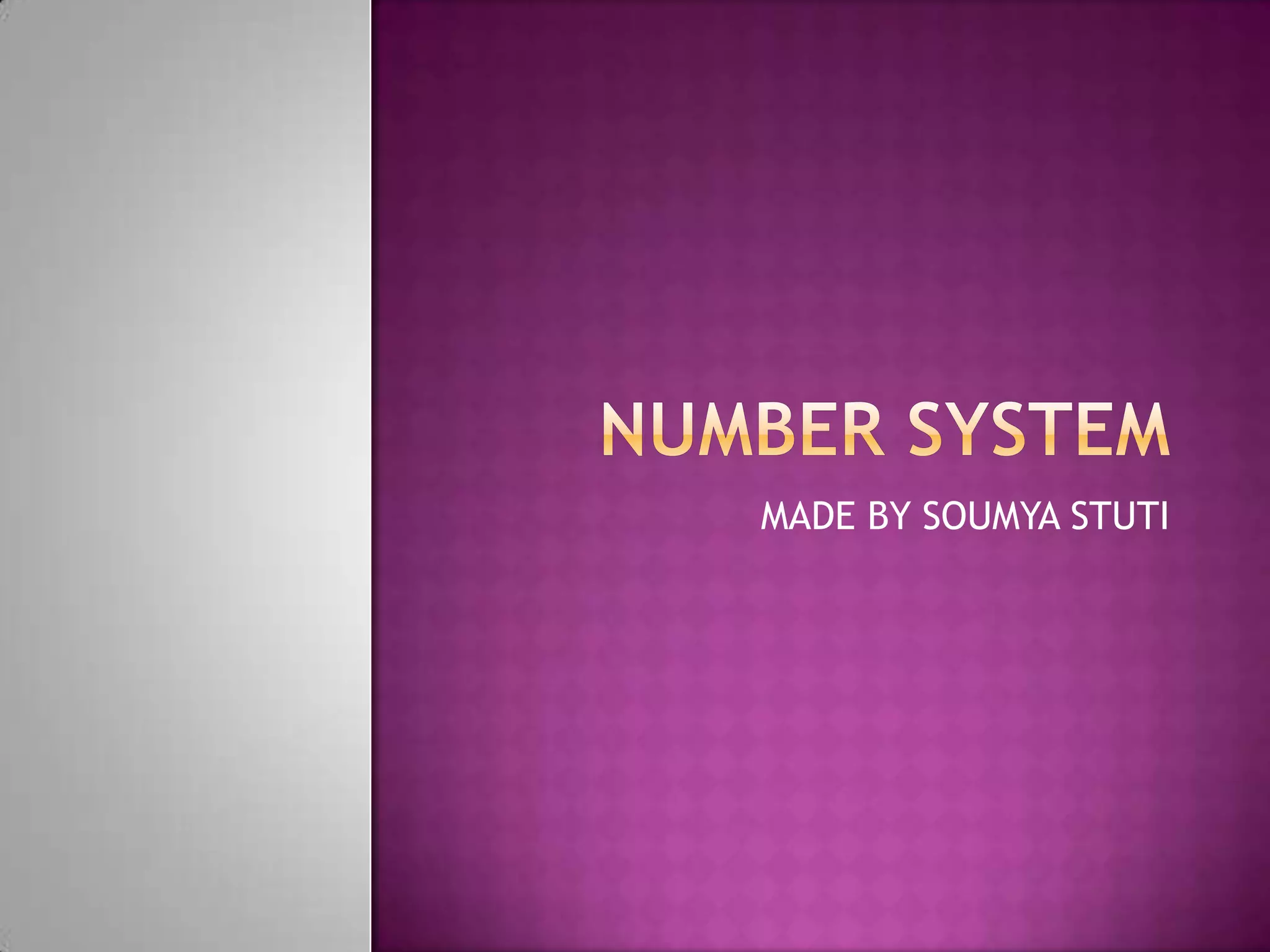 Number system | PPT