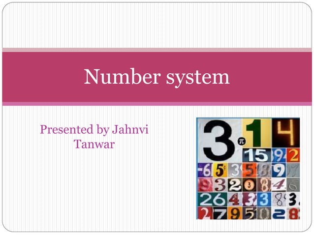 Number system | PPTX