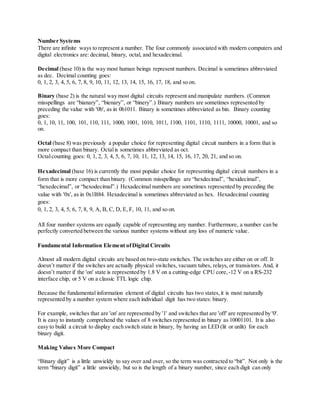 Number system | DOCX | Computing | Technology & Computing