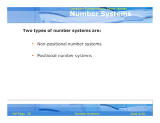 Number system | PPTX | Computing | Technology & Computing