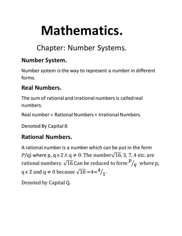 Number system | PDF | Free Download