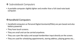 different types of computers | PPTX