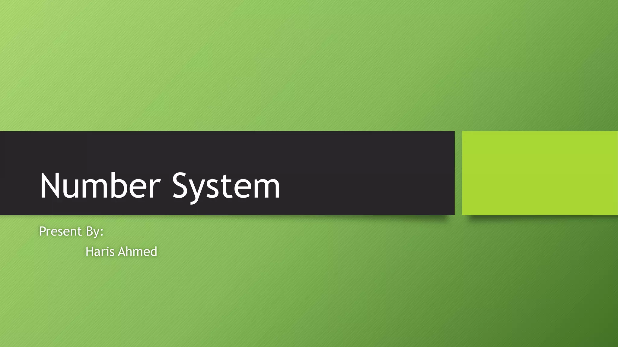 Number system | PPTX | Computing | Technology & Computing