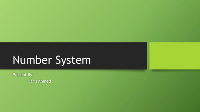 Number system | PPT