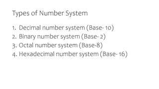 NUMBER SYSTEM.pptx | Computing | Technology & Computing