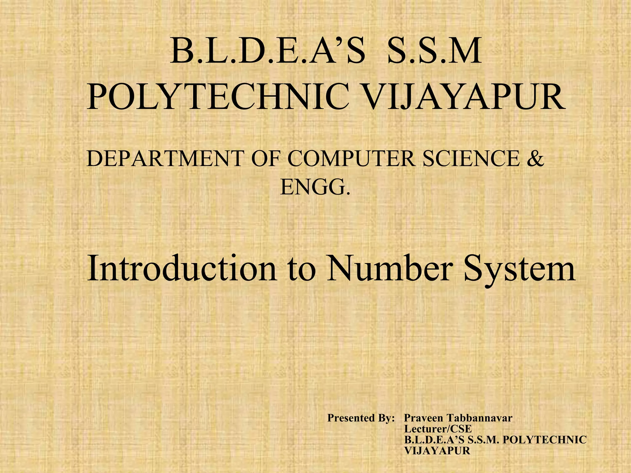 Number System.pptx | Computing | Technology & Computing