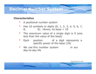 Presentaion on introduction to Number system | PPTX