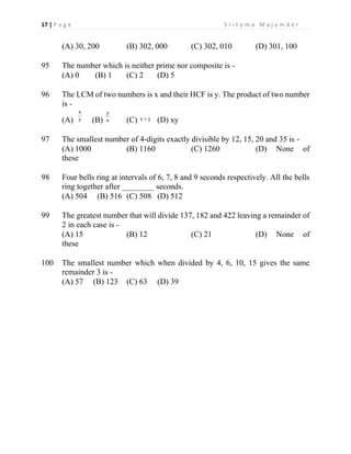 CBSE - Grade 9 - Mathematics - Number System - Multiple Choice ...