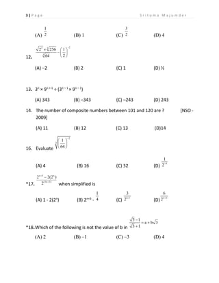 CBSE - Grade 9 - Mathematics - Number System - Multiple Choice ...
