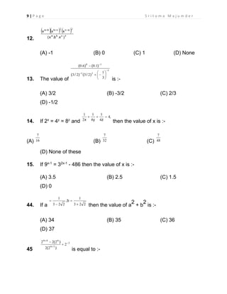 CBSE - Grade 9 - Mathematics - Number System - Multiple Choice ...