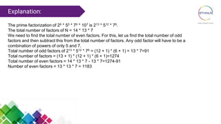 121 Prime Factors That Equal