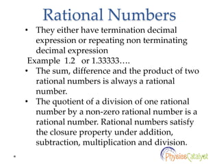 What are rational numbers | PPT