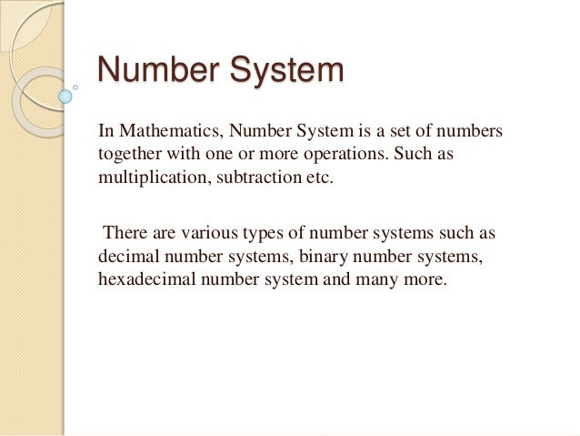 Number system 1 number-system-1