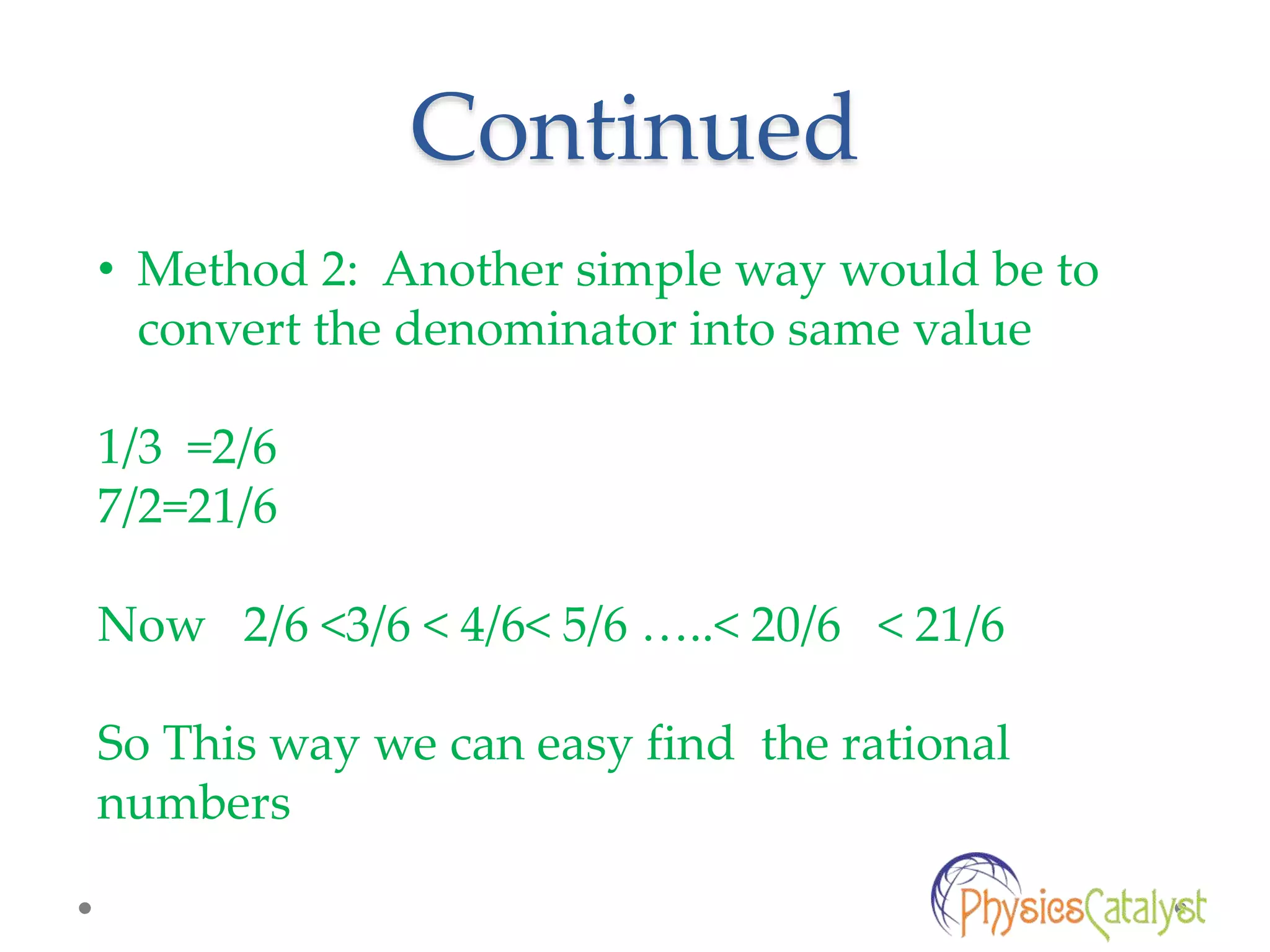 How to solve rational numbers problems | PPTX