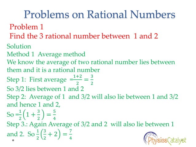 How to solve rational numbers problems | PPTX