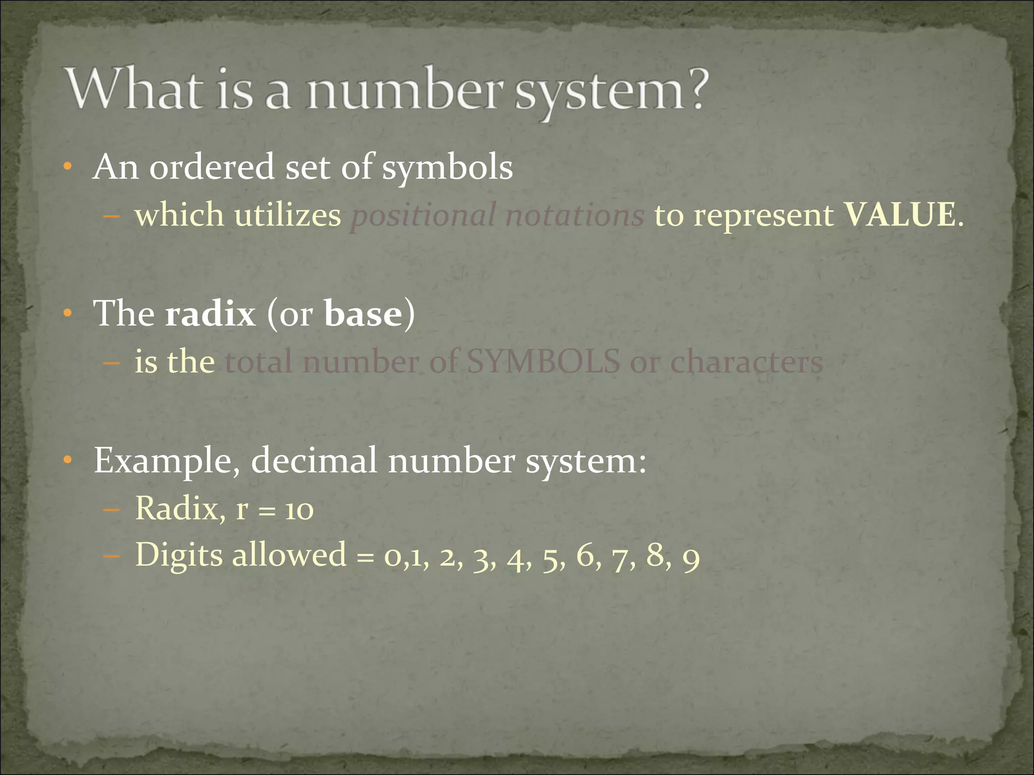 Number system and codes | PPT