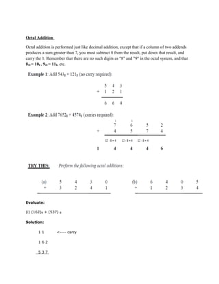 Number system arithmetic | DOC