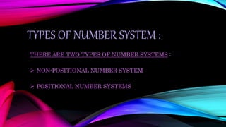 NUMBER SYSTEM | PPT