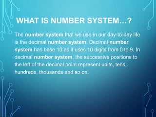 Number system conversion | PPTX