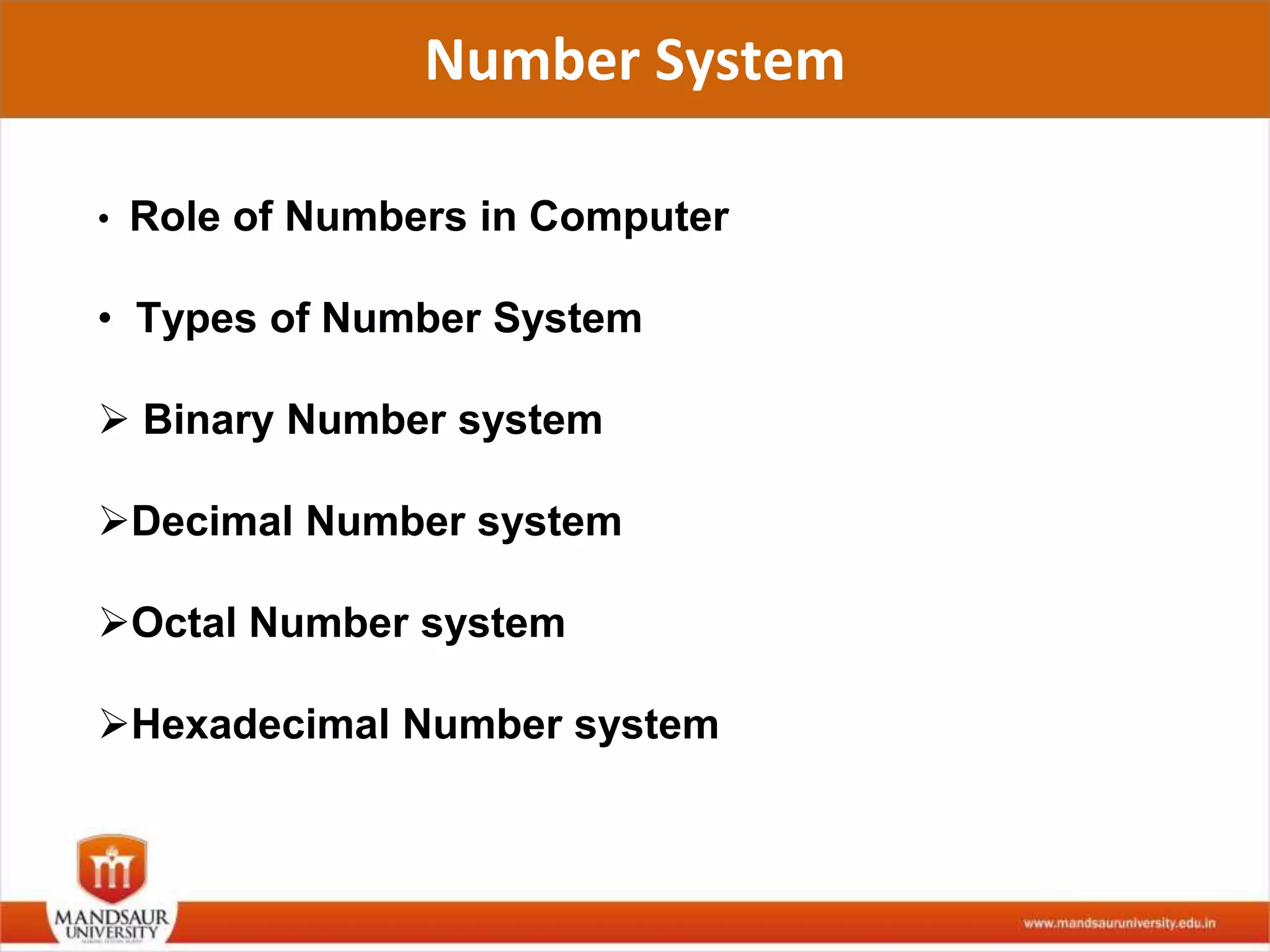 Number system and their conversion | PPTX