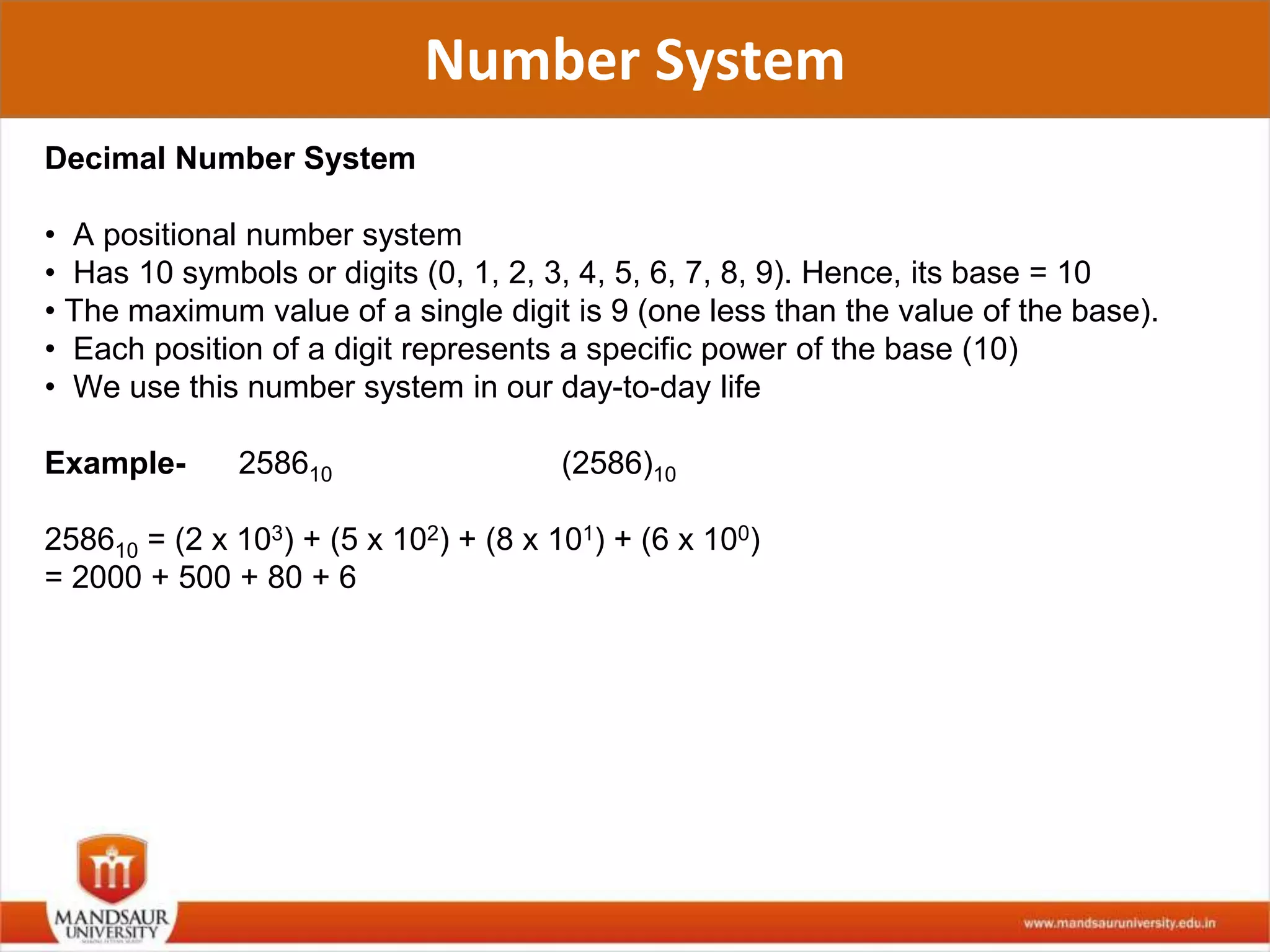 Number system and their conversion | PPTX | Computing | Technology ...