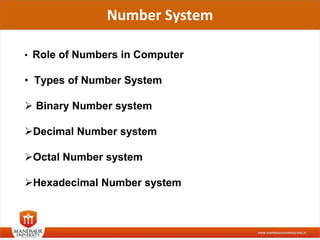 Number system and their conversion | PPTX