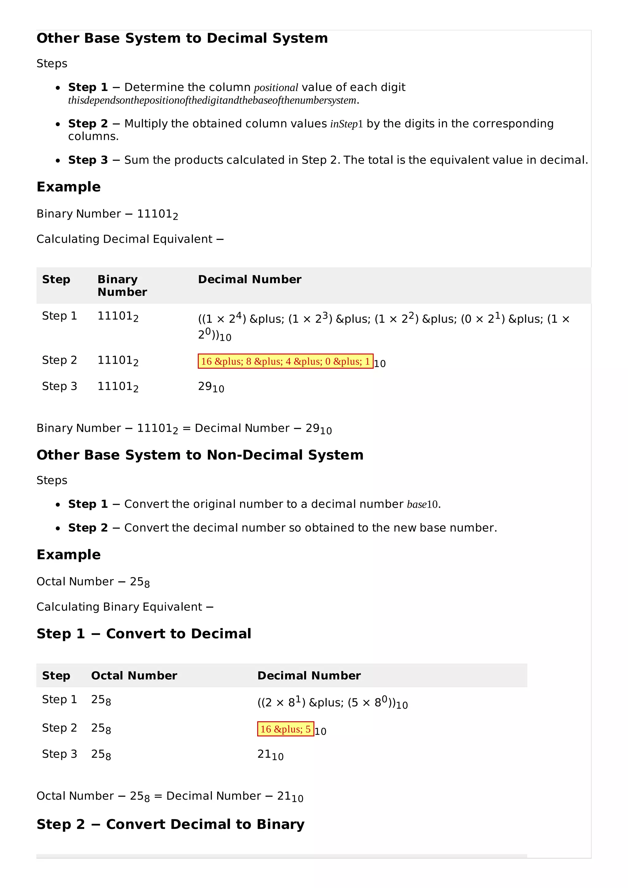 Number System Conversion | PDF