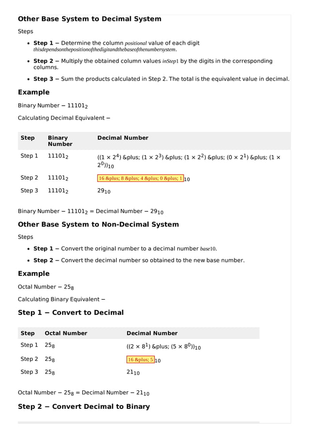 Number System Conversion | PDF