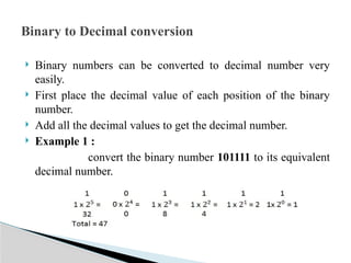 number system and its conversion ppt sildeshare | PPTX