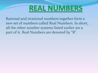 Number systems | PPTX