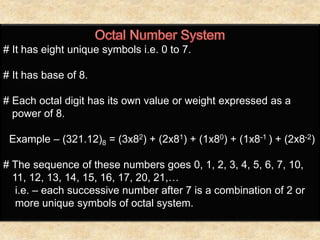 Number systems | PPTX | Computing | Technology & Computing