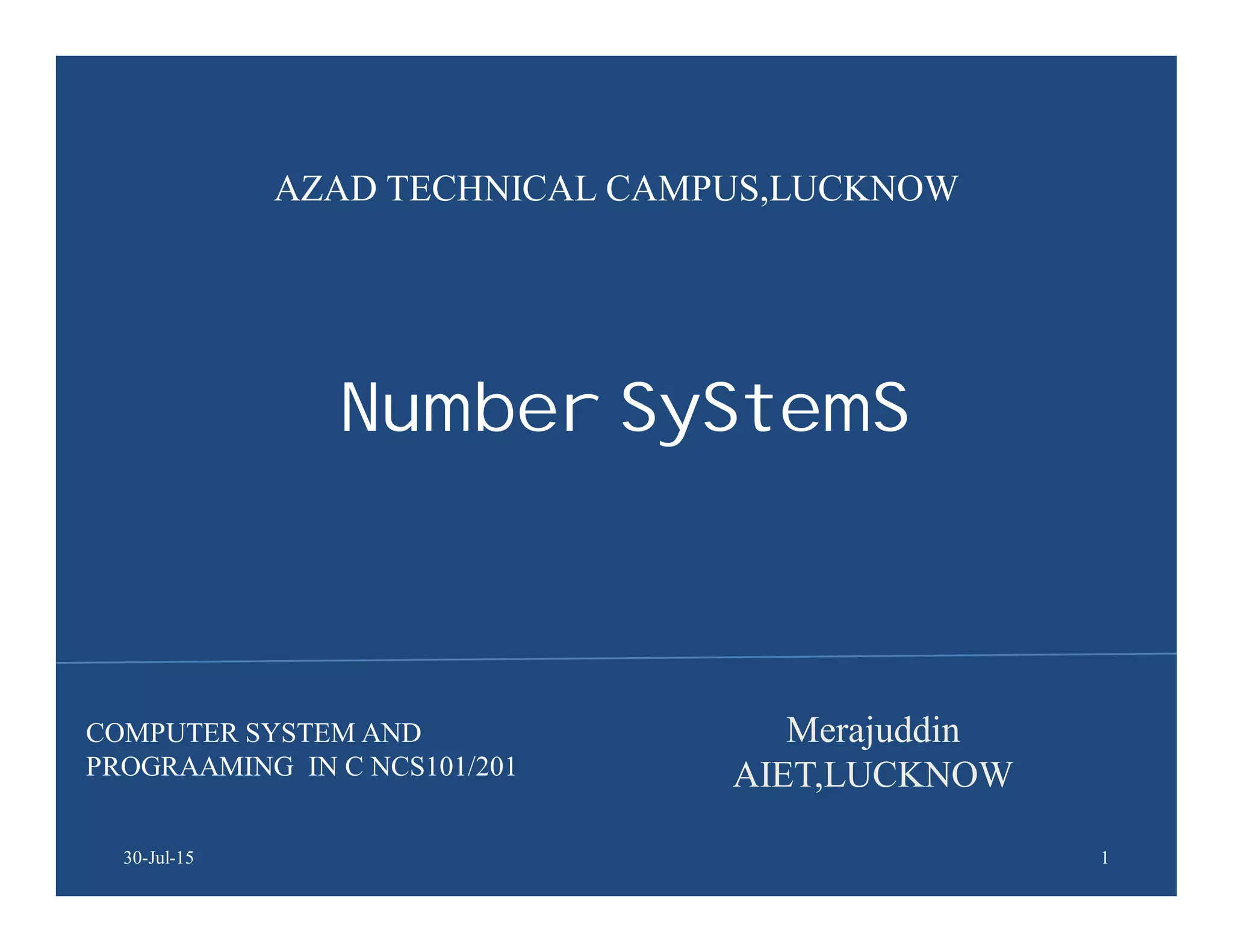 Number systems | PDF | Programming Languages | Computing