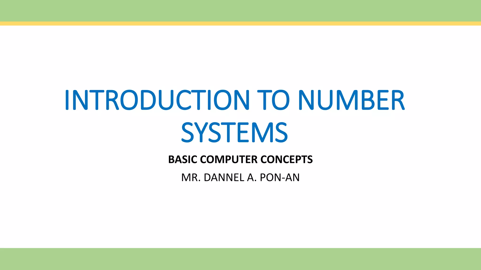 Number systems | PPTX