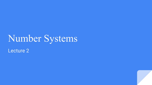Binary, Decimal and Hexadecimal | PPT