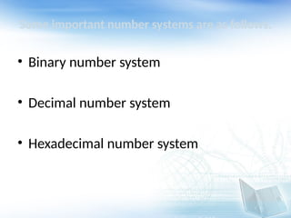 number system _ppt unit1................. | PPTX