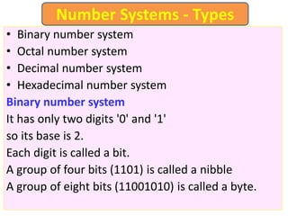Number systems | PDF | Technology & Computing