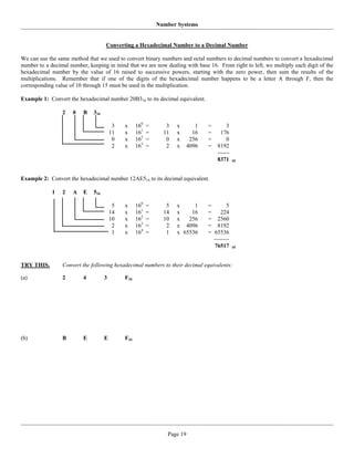 Number systems tutorial | PDF