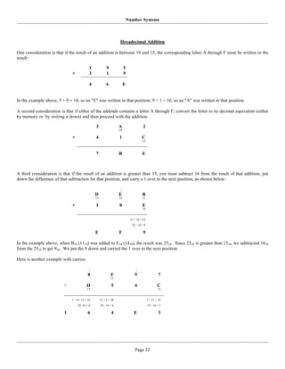 Number systems tutorial | PDF