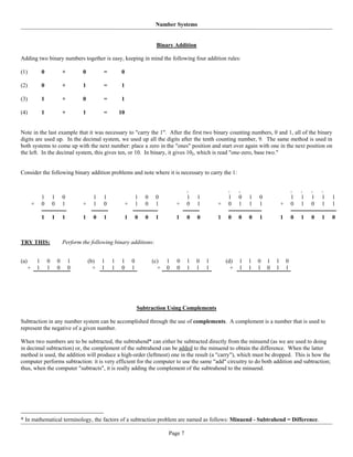 Number systems tutorial | PDF