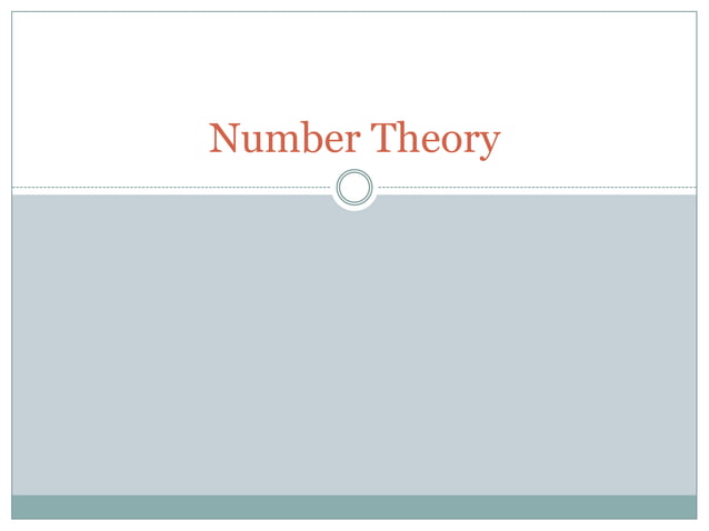 Number theory | PPT