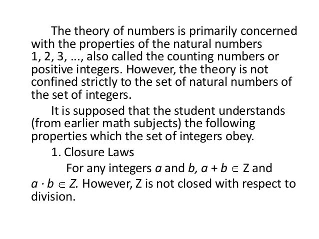 Number theory